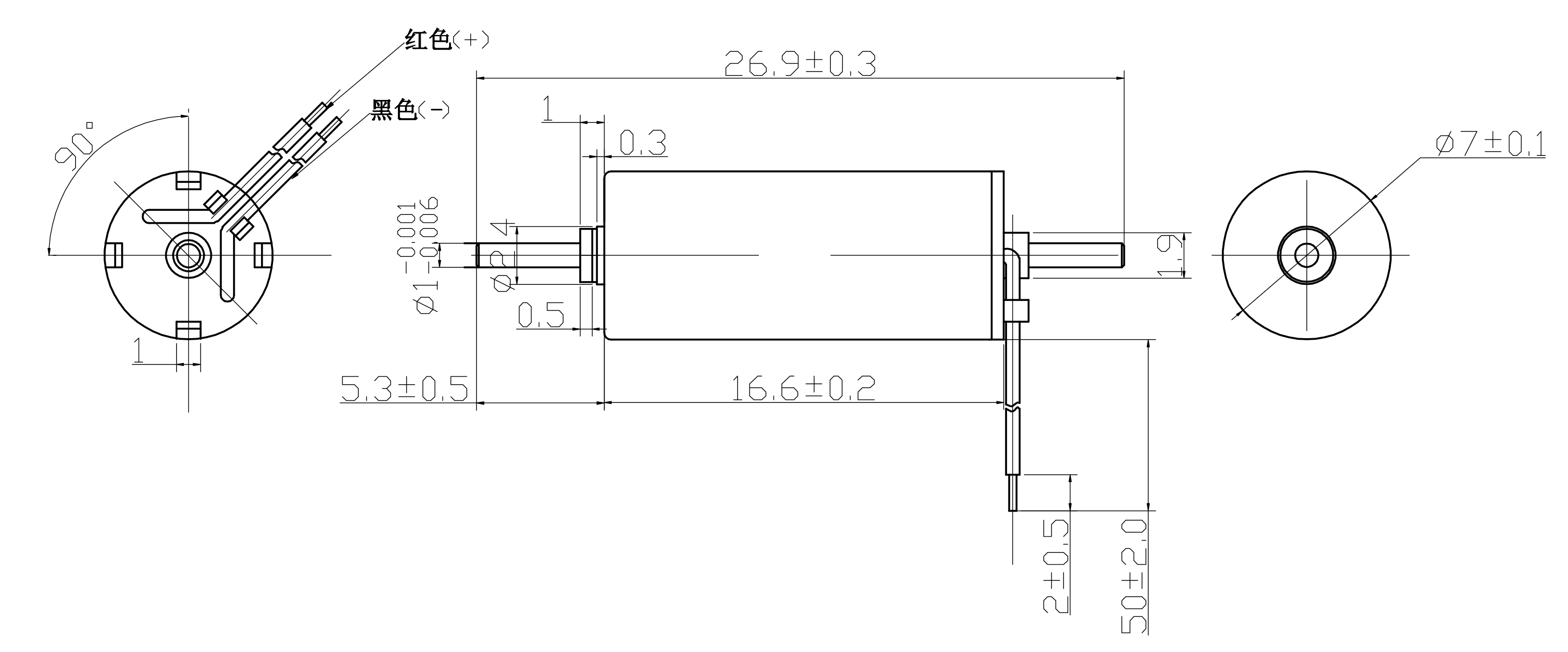 7mm coreless dc motor 12V two shaft motor - RIC MOTOR